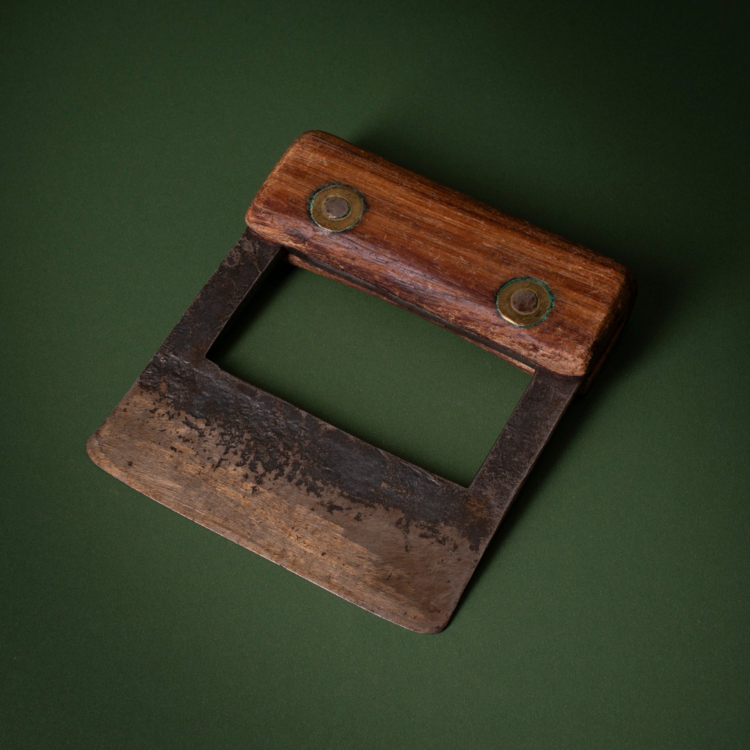 Late 19th Century Butcher’s Meat Chopper with Wooden Handle ...